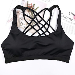 Women Bra,JFLYOU Sale Sports Cross Beauty Back Sports Bra Bodybuilding Bra Yoga Bras Running Underwear(Black,X-Large)
