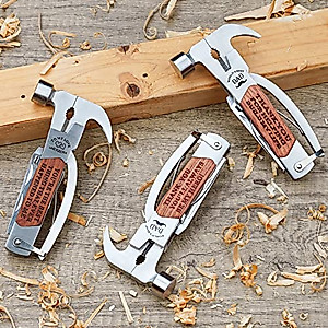 VEITORLD All in One Tools Hammer Multitool, Gifts for Dad from Daughter Son, Best Top Presents Stocking Stuffers, Unique Personalized Birthday Gift Ideas for Men Stepdad Him(Dad Are Hero)