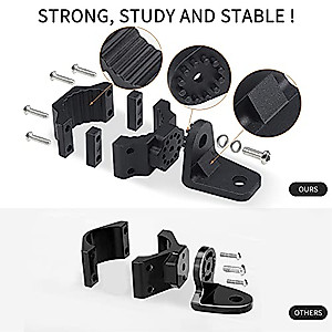 UTV Whip Mount, 2 pcs UTV Light Flag Mounts - Solid Heavy Duty Whip Light Mounting Bracket for Off-Road, Aluminium Alloy - 360° Rotating Flag Hole - Fits Perfect on 1.75" to 2" Roll Cage of UTV SXS