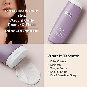 Paula's Choice Smooth Finish Conditioner, Fragrance Free, Safe for Color Treated Hair, 14.5 Ounce