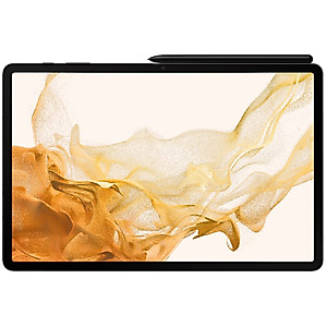 SAMSUNG Samsung Galaxy Tab S8+ Plus w/Low Latency S-Pen (128GB, 8GB) 12.4’’ 120Hz AMOLED, Snapdragon 8 (4nm), All Day Battery, Android 12 Wi-Fi Tablet SM-X800 US Model (Graphite) (Renewed)