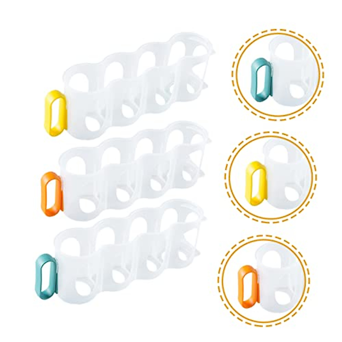 Baluue 6 Pcs Cans Organizer Dispensador De Cerveza Stackable Storage Box Fridge Organizer Cans Freezer Drink Organizer Beverage Bins Fridge Organizer Drinks Fridge Soda Can Dispenser Beer