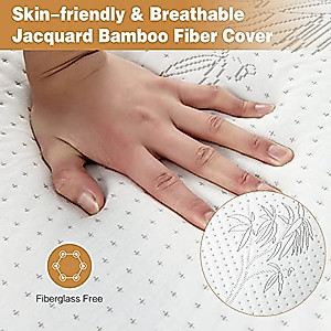 KOMFOTT 4” Tri-Folding Mattress with Storage Bag Queen Size, Cool Gel Memory Foam Mattress with Bamboo Cover, Portable Floor Mattress for RV’s, Camping, Sleepovers, Guest Room, CertiPUR-US Certified