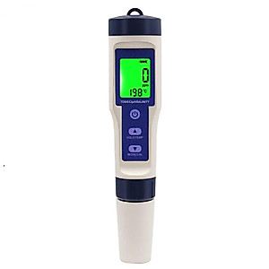 5 in 1 TDS/EC/PH/Salinity/Temperature Meter Digital Water Quality Monitor Tester for Pools, Drinking Water, Aquariums,Hydroponics