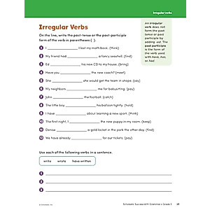 Scholastic Success with Grammar Grade 5 Workbook