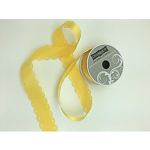 Celebrate IT- Ribbon ribbon with lace edge (yellow) 1.5 in x 18ft