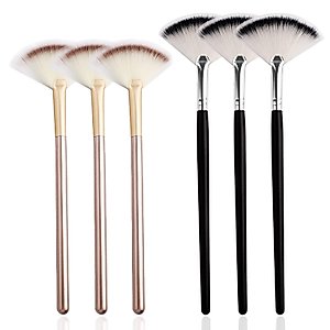 6 Pieces Fan Brushes for Facials Slim Soft Face Mask Brush Applicator for Glycolic Acid Peel Mask Esthetician Face Makeup Brush