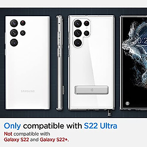 Spigen Ultra Hybrid S Designed for Galaxy S22 Ultra Case (2022) - Crystal Clear