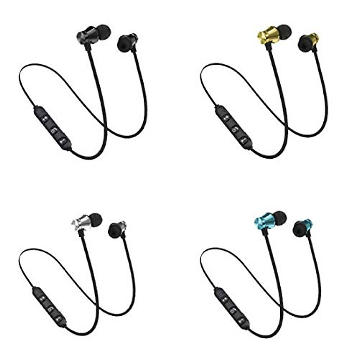 Bluetooth V4.2+EDR Wireless Head Phones Athlete Sport Series, 4-Colors, Dual Track, Stereo HiFi w/mic,Excellent Base (Blue)