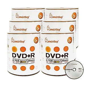 Smart Buy 600 Pack DVD+R 4.7gb 16x Logo Blank Data Video Movie Recordable Disc, 600 Disc 600pk