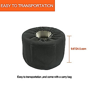 Yumpanda 16" Smokeless Outdoor Fire Pit Stove Wood Campfire Grill for Outside Stainless Steel