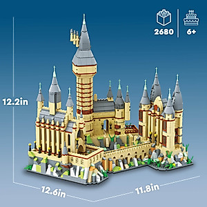 Vziimo Castle 2680PCS Building Set, Cool Creative Gift Movie Collectible Display Model Kit for 8+ Teens Adult to Build (Mini-Blocks)