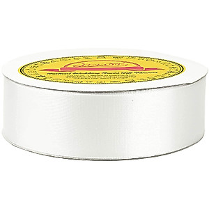 LEEQE Double Face White Satin Ribbon 1-1/2 inch X 50 Yards Polyester White Ribbon for Gift Wrapping Very Suitable for Weddings Party Hair Bow Invitation Decorations and More