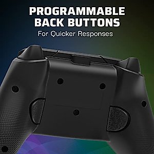 PDP Afterglow Wave Wired LED Controller for Xbox Series X|S/Xbox One/PC, RGB Lights, Customizable/App Supported - Black