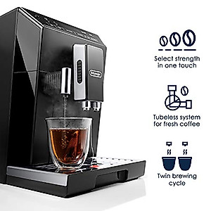 DeLonghi ECAM44660B Eletta Fully Automatic Espresso, Cappuccino and Coffee Machine with One Touch LatteCrema System and Milk Drinks Menu