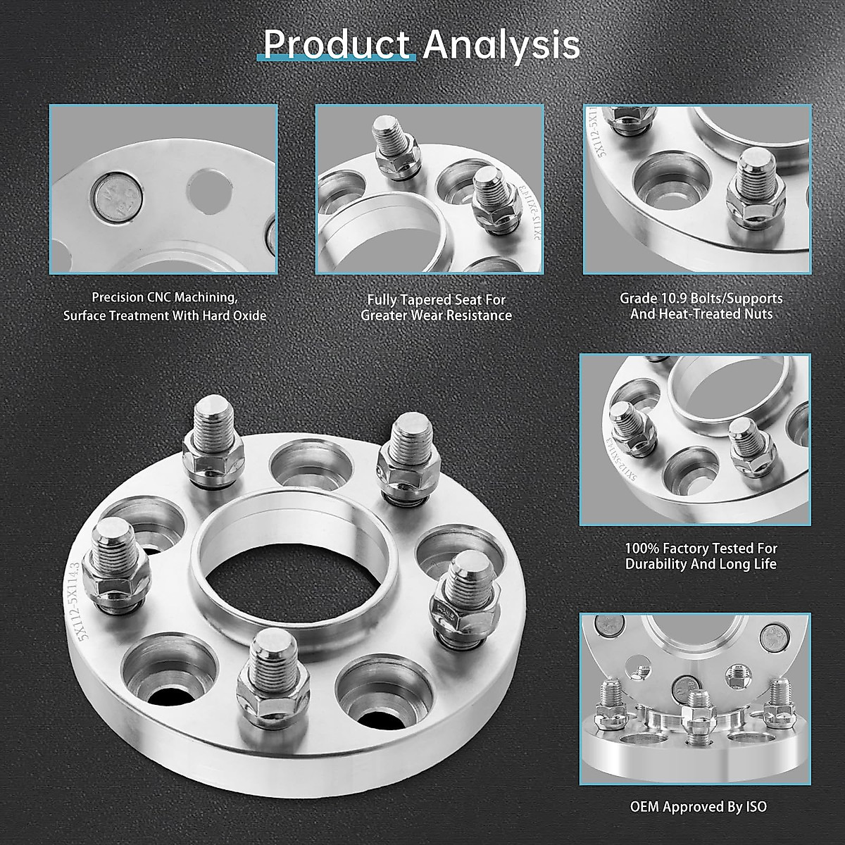 MOTORHOT 2Pcs 20mm Wheel Spacers Adapters 5x112mm to 5x114.3mm 5 Lug Hub 14x1.5 Studs 10 Lug Nuts Replacement for Audi 2008-2014 Mercedes-Benz 1994-2014 Maybach 2005-2012