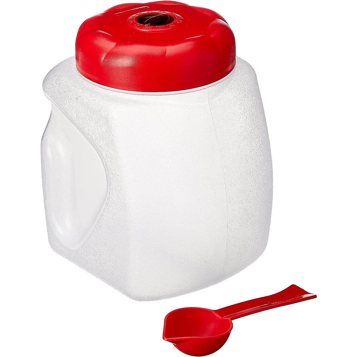 Tribello LARGE 22 OZ Ground Coffee Container For Coffee Beans, Plastic Jar With Screw On Lid For Dry Food Sugar, Flour, Coffee Grounds Container Storage With Scoop - Easy Grip - BPA Free