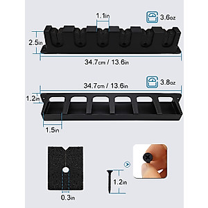 Ducurt Fishing Rod Holders Vertical Rod Rack, Fishing Pole Holders for Garage, Wall, Ceiling Rod Stand, Black