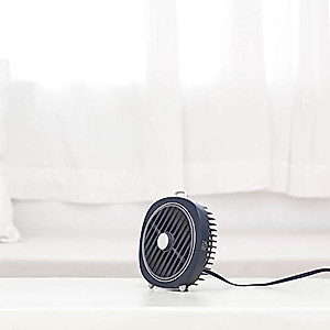 Toxz Portable Mini Fan Desktop Rotating Fan with Night Light,USB Rechargeable,Silent 3-Speed Wind,Simple Durable Small Fan,125x57x135mm