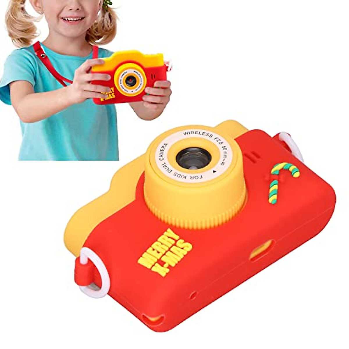 Shanrya Toddler Camera Toy, Kids Digital Camera Rechargeable 20MP for Girls for Boys