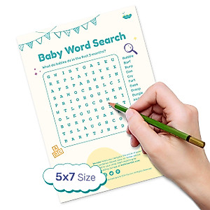 Wunder - Baby Shower Game Set with 6 Games, 30 Card Packs and Variety of Fun Activities, Mommy or Daddy, Predictions & Advice, Trivia, Word Search, Find Guest, Emoji & Bonus Mad Lib