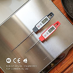 Lavatools PT09 4.5" Commercial Grade Digital Instant Read Meat Thermometer for Kitchen, Food Cooking, Grill, BBQ, Smoker, Candy, Home Brewing, and Oil Deep Frying