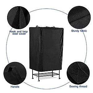 POPETPOP Mesh Birds Cage Seed Catcher + Universal Washable Bird Cage Cover (Black)