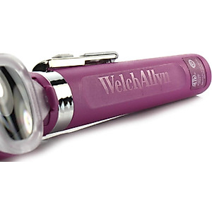 WelchAllyn Pocket LED Fiber-optic Otoscope with AA Battery Handle (PLUM)