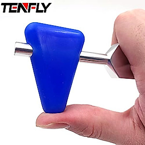 TENFLY 528 Hz Tuning Fork for Healing, DNA Repair, Reliever Stress and Perfect Musical Instrument, Frequency of Love, Silver, with Black Rubber Mallet, Triangular Silicone and Velvet Storage Bag