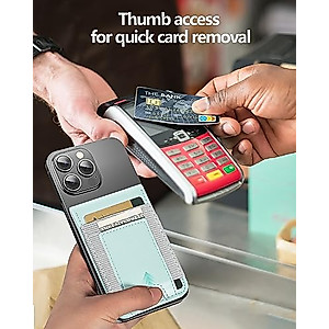 Miroddi MagSafe Wallet for Phone, iPhone Wallet with Stand, Leather Magnetic Wallet Cards Holder, Magnetic Wallet for iPhone 16/15/14/13/12 Series, Open ID Window, Fits 10 Cards, Green