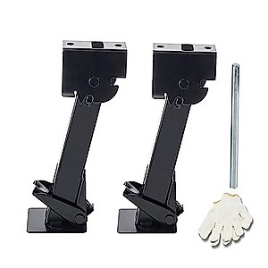 Set of 2 Trailer Stabilizer Leveling Jacks Folding Telescoping Legs for Travel RV Camper - 1000lbs Capacity Each