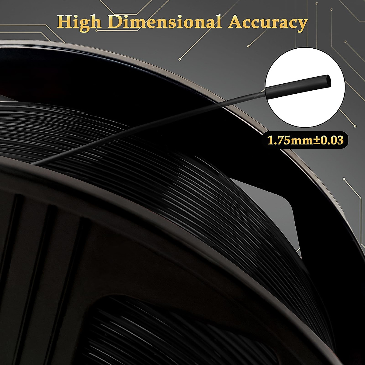 YOYI YOYI 3D Printer Filament, 95A TPU Filament 1.75mm, Flexible Filament, 0.8KG Spool,Dimensional Accuracy +/- 0.03 mm, Soft TPU Filaments of High Elasticity (Black)