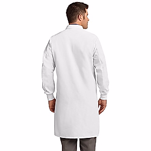 Red Kap unisex adult Specialized Cuffed With 3 Front Pockets Medical Lab Coat, White, Large US