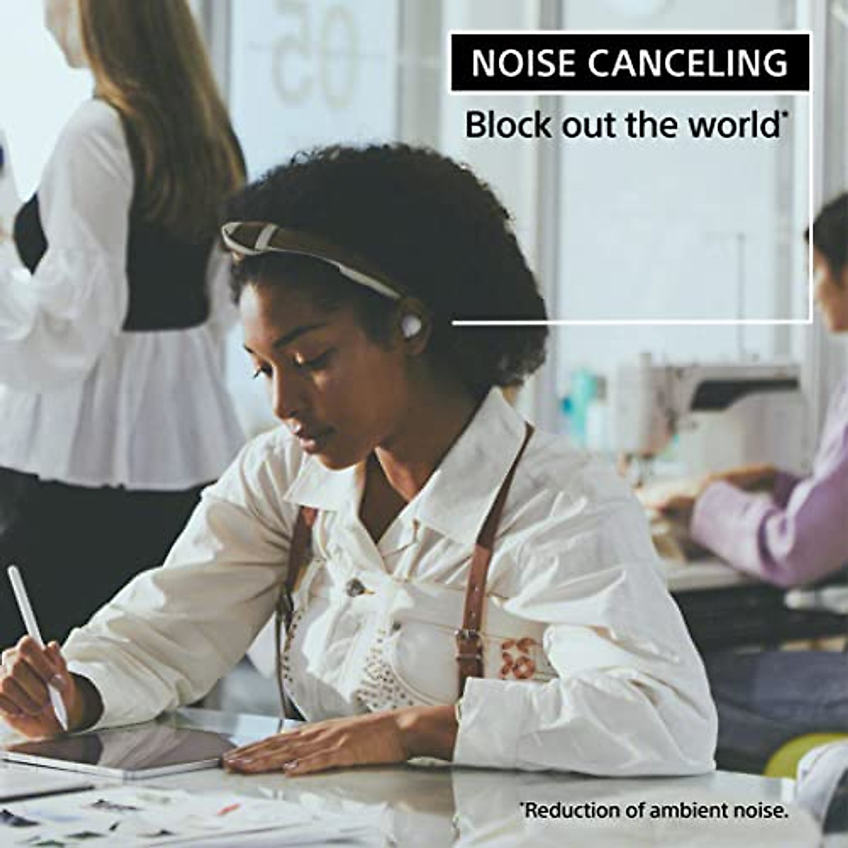 Sony WF-C700N Truly Wireless Noise Canceling in-Ear Bluetooth Earbud Headphones with Mic and IPX4 Water Resistance, White