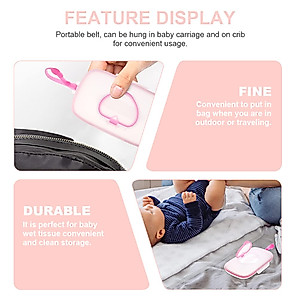 2PCS Container Portable Baby Wipe Dispenser Outdoor Refillable Holder Diaper Wipe Case Storage Box travel wipes case,wipes case,baby wipes dispenser for Travel Home Car Use