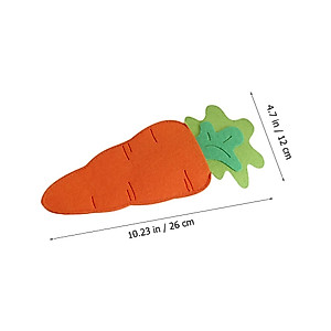 GALPADA 6pcs Carrot and Fork Bag Easter Tableware Bags Cutlery Pouch Flower Embellishments Cutlery Bags Rabbit Dinnerware Easter Decorations Flowers Accessories Felt Cloth Banquet