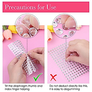 2032 Pieces Self Adhesive Face Gems Stick on, Cridoz Hair Gems Rhinestones Stickers Bling Jewels for Makeup, Crafts, Home Decor Scrapbooking Embellishments, 7 Sizes 3mm/4mm/5mm/6mm/8mm/10mm/12mm