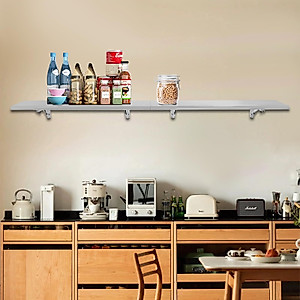 Hilberiazel Concession Shelf 96L x 12W Inch, Stainless Steel Drop Down Folding Serving Food Shelf Stand, for Concession Windows, Wall-Mounted