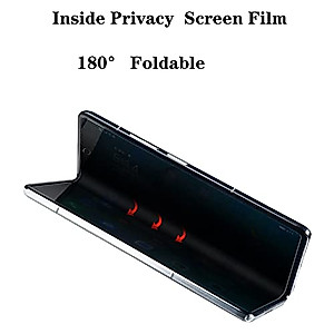 BYIUIHS 2+1 Pack Privacy Screen Protector for Samsung Galaxy Z Fold 5, Anti-peep 1PCS Outside +1PCS Inside Soft Film+1PCS Clear Lens Protector Smooth