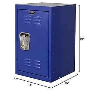 Hallowell HKL151524-1GS Kid Mini Locker, 15" Width x 15" Depth x 24" Height, Single Tier, 1-Wide, Knock-Down, 717 Grand Slam