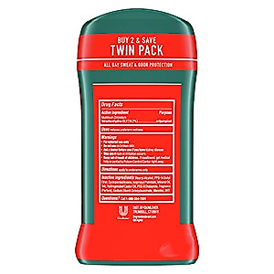 Degree Men Original Antiperspirant Deodorant for Men, Pack of 2, 48-Hour Sweat and Odor Protection, Sport 2.7 oz