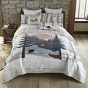 Donna Sharp Throw Pillow - Lake Retreat Lodge Decorative Throw Pillow with Hammock Pattern - Rectangle