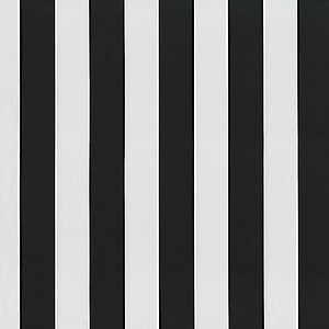 Pillow Perfect Stripe Indoor/Outdoor Solid Back Chaise Lounge Cushion with Ties, Plush Fiber Fill, Weather, and Fade Resistant, 80" x 23", Black/White Cabana Stripe, 1 Count