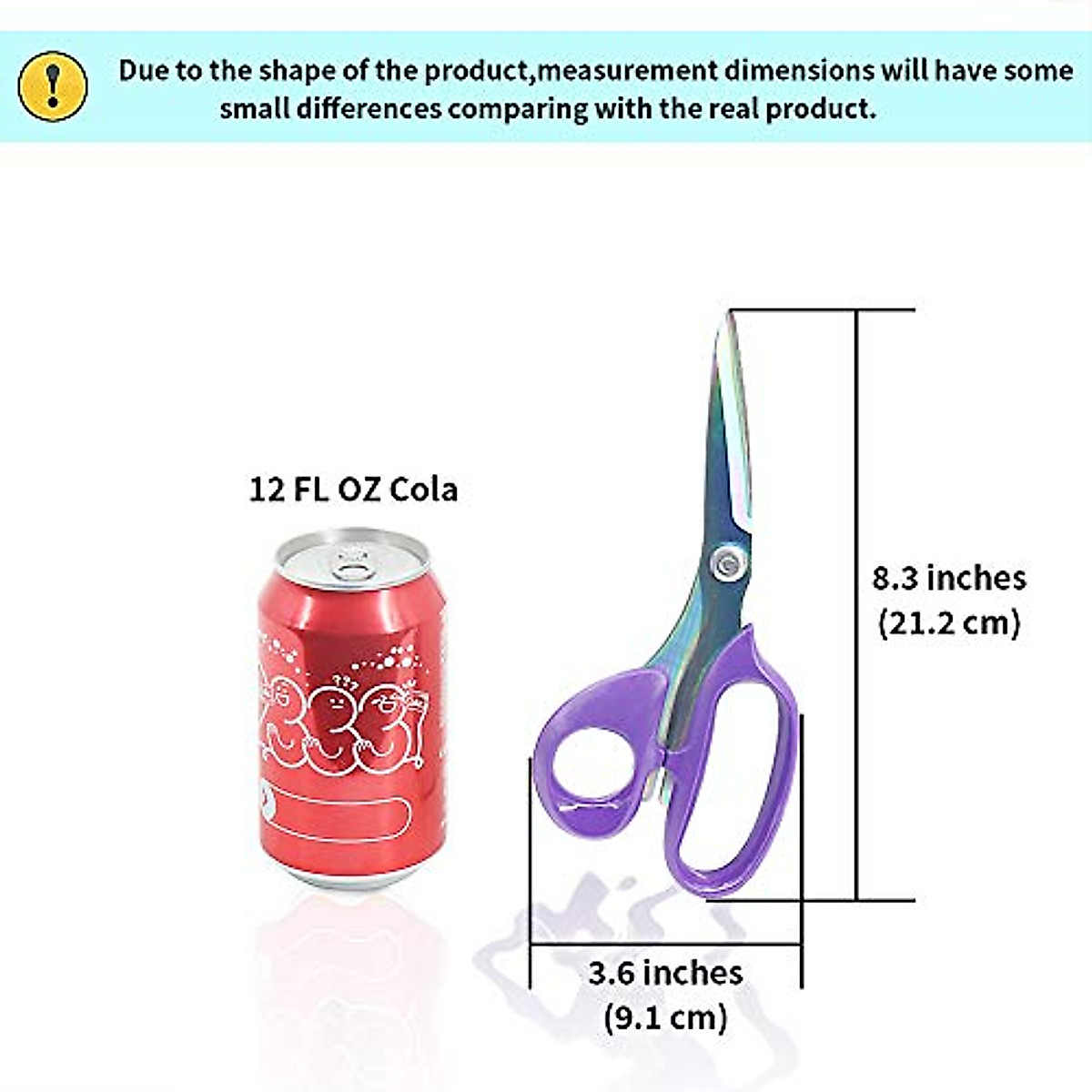 Newness Premium Fabric Scissors, Heavy Duty Sewing Tailor Scissors, Ultra Sharp Titanium Coating Forged Stainless Steel Blade Shears, Unique Purple Craft Scissor for Home Office School Use, 8.3 Inches