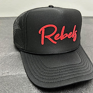 Custom Text Puff Print Trucker Hat Add Your Text Hat Personalized Trucker Hat