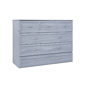 AFI,Northfield Murphy Bed Chest, Full, Driftwood