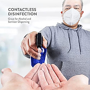 Blue Cobalt Glass Spray Bottles, 16-Ounce (2-Pack) Refillable Glass Sprayer Container with Durable Leakproof Trigger Sprayer Mist/Stream/Lock for Cleaning Products, Essential Oils, Aromatherapy, Water