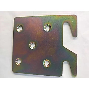 First Choice Products Heavy 5 Hole Wood Frame Bed Hook Plates – Pack of 4 Brackets, Gold
