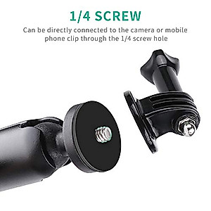 Camera Motorcycle Mount for Gopro Accessories ,360 Rotation Metal Action Camera Clamp Holder with 1/4Thread for Moto Bike Bicycle Handlebar, for GoPro Hero 10 9 8 7 6 5 4 , SJCAM, Motorcycle Bracke