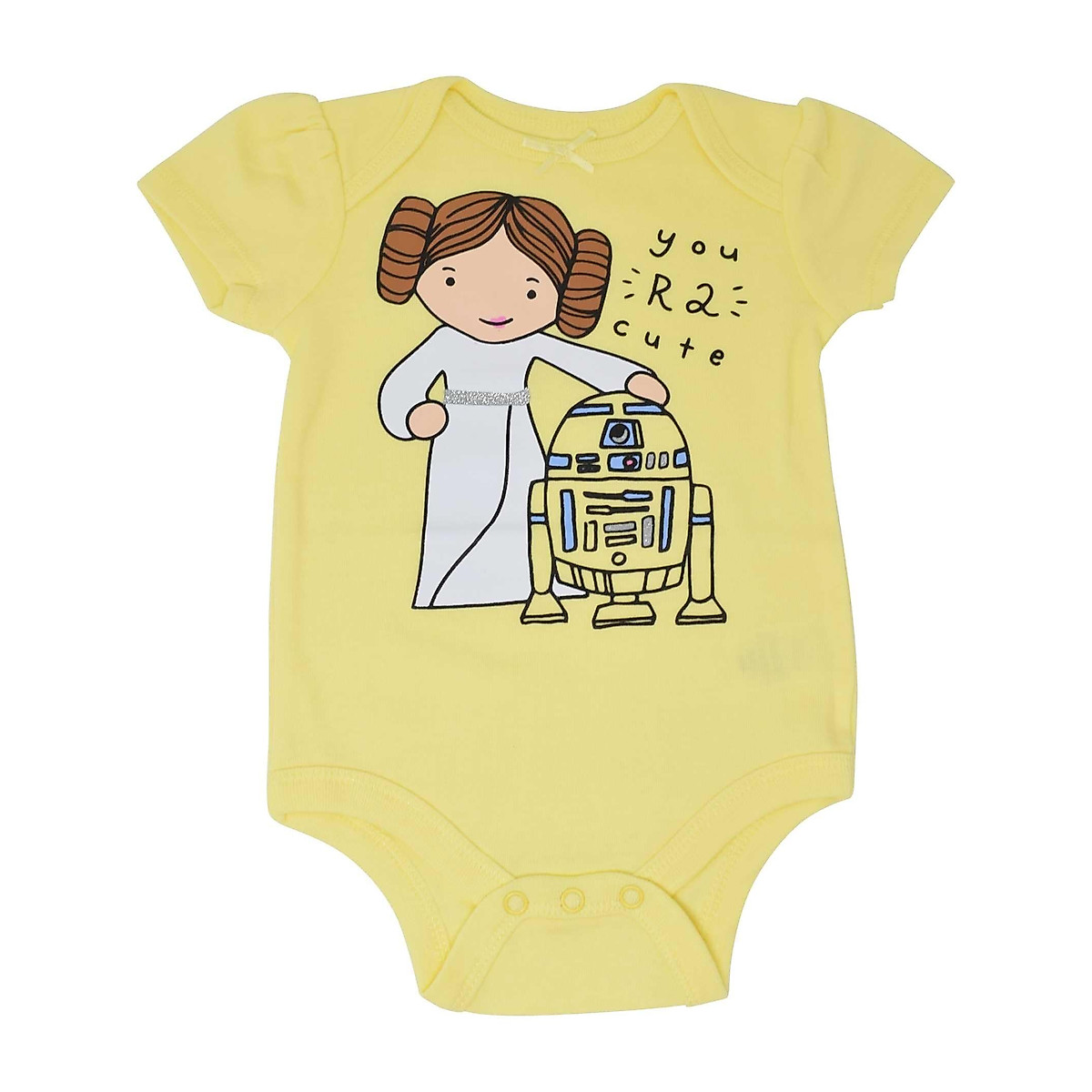 STAR WARS Baby Girls 5 Pack Bodysuits Princess Leia Yoda Chewbacca 3-6 Months